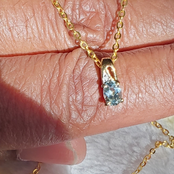 Djoy | Jewelry | Espirto Santo Aquamarine And Diamond 4ct Pendant Yg ...
